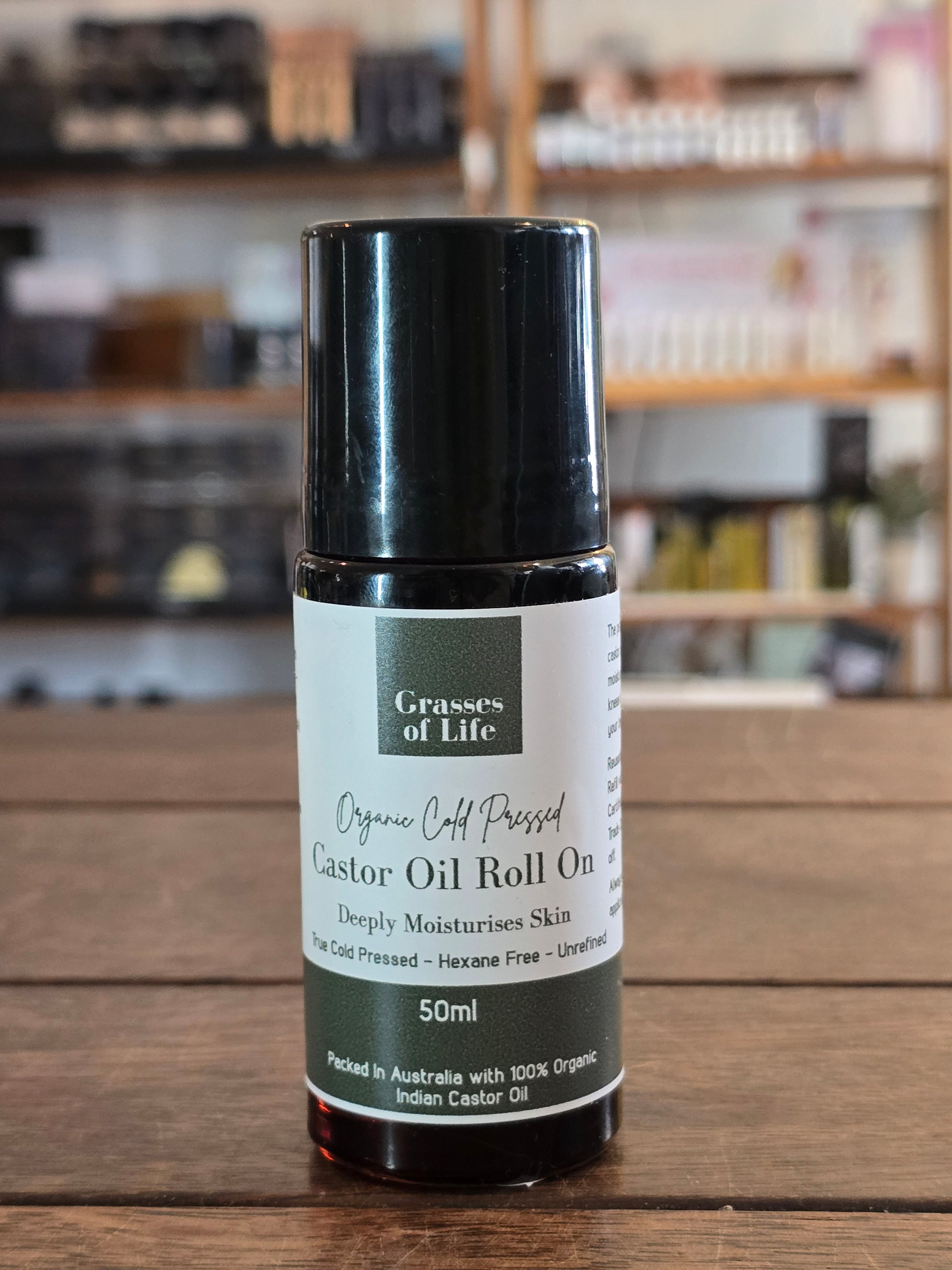 Grasses of Life Organic Castor Oil Roll On 50ml – Precious Organics